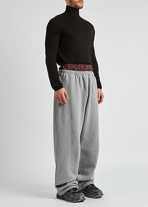 Balenciaga Trompe l'oeil Double Waist Boxer Sweatpants | Grailed