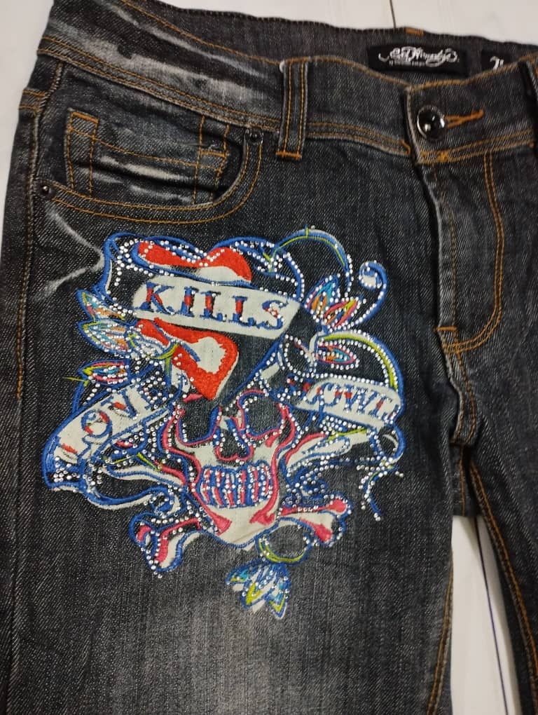 Christian Audigier 🔥🔥 Ed Hardy denim pants size 30 | Grailed