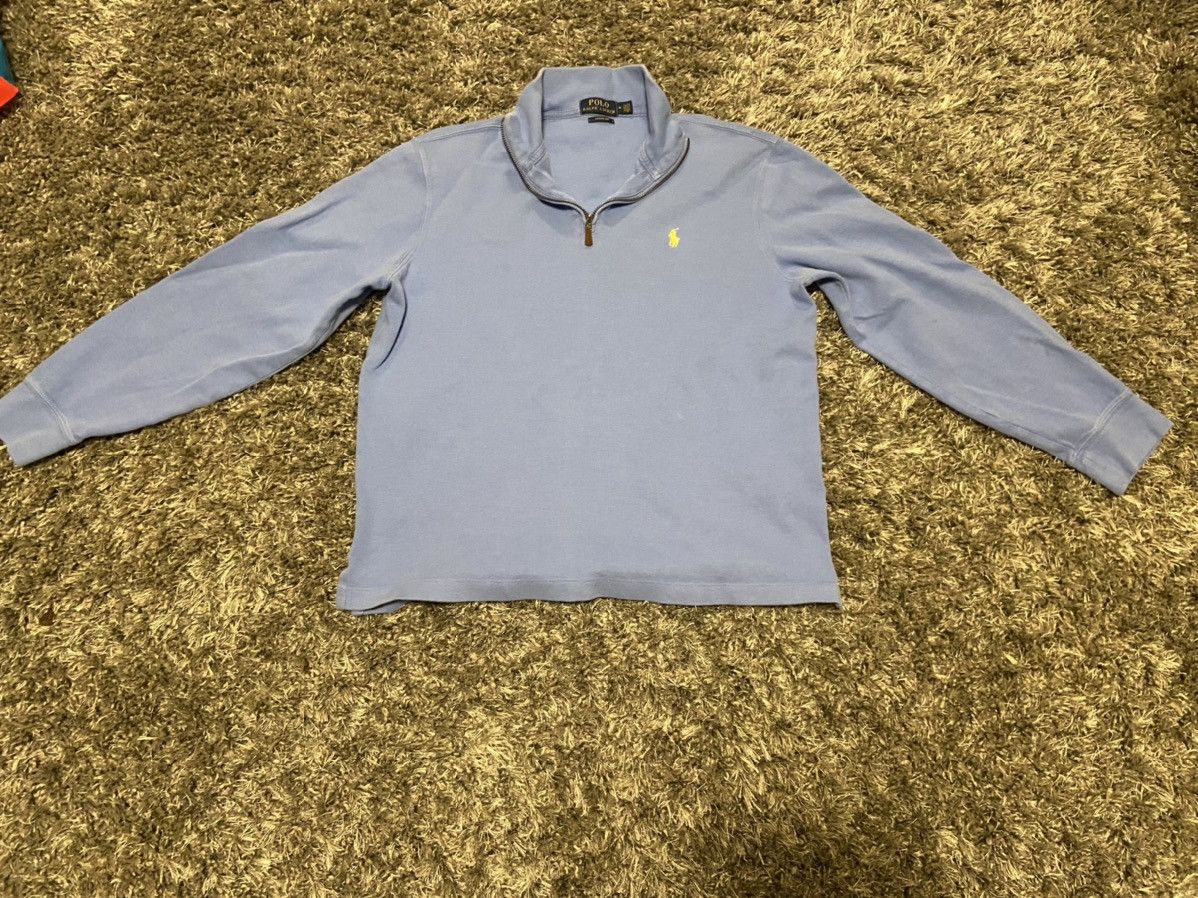 Polo Ralph Lauren Baby Blue Polo 3/4 Zip | Grailed