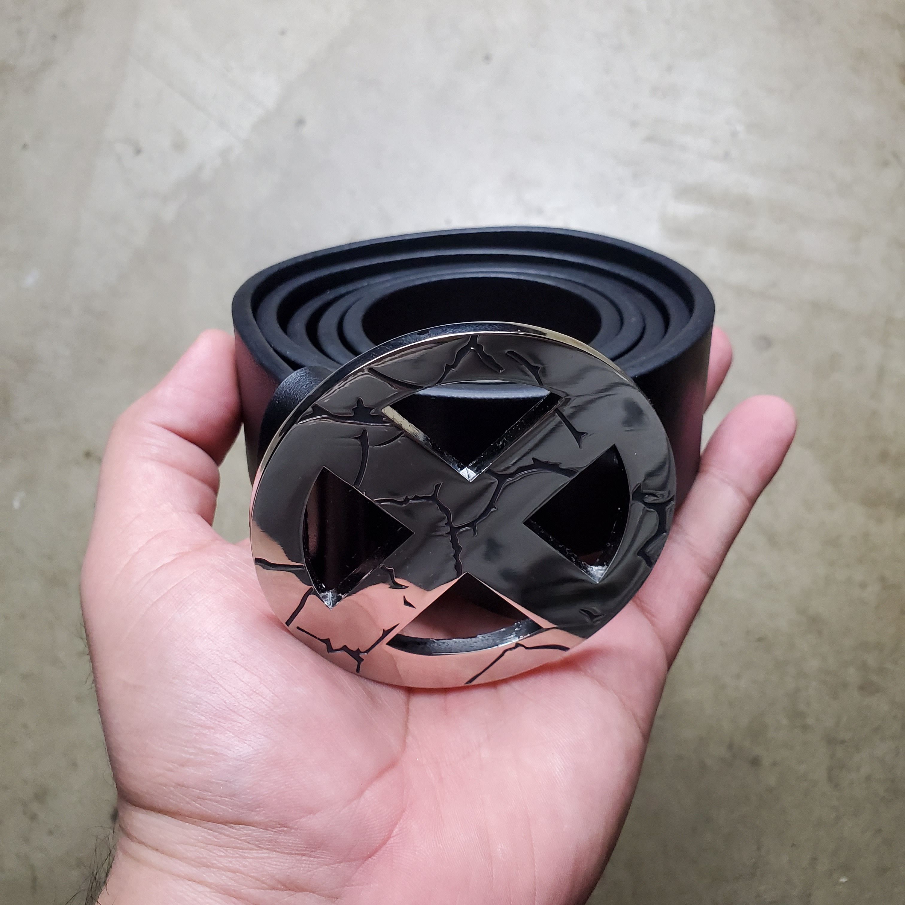 Ken Carson × Playboi Carti Ken Carson X Man black leather belt size 38 ...