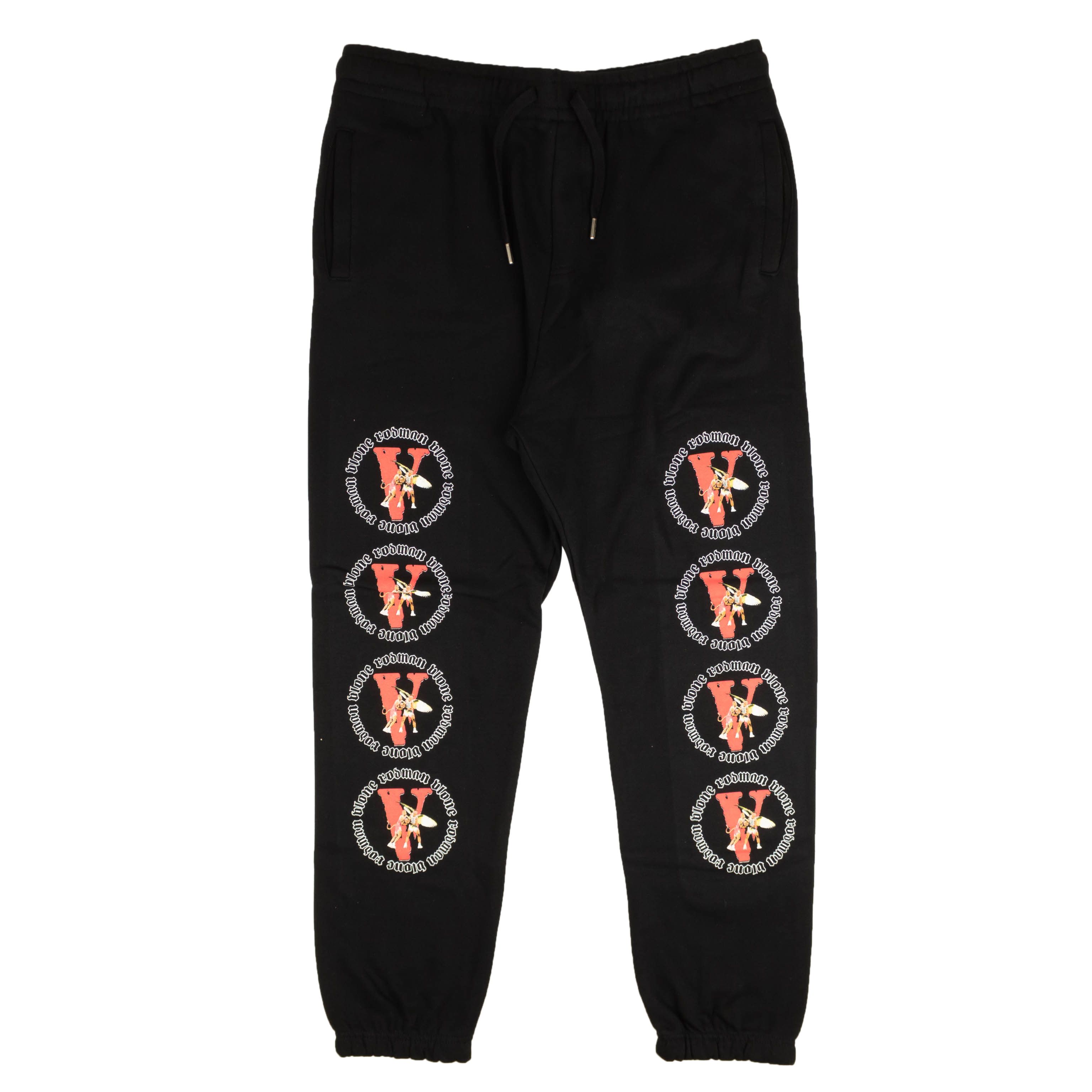 Vlone NEW VLONE X RODMAN Black Angel VS Demon Sweatpants Size L | Grailed