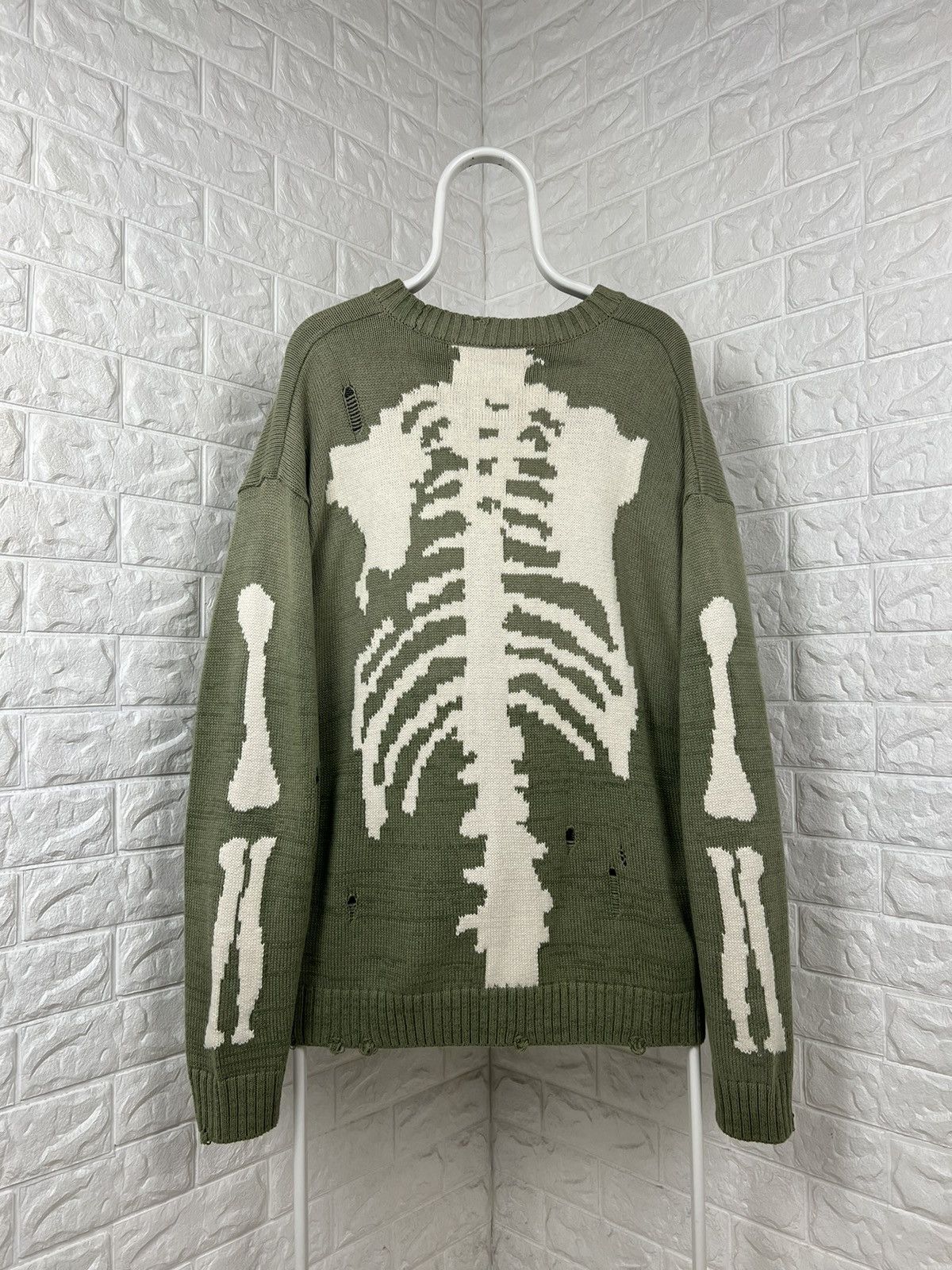 Kapital Last Price Kapital 5G Skeleton Distressed Bones Sweater XL ...