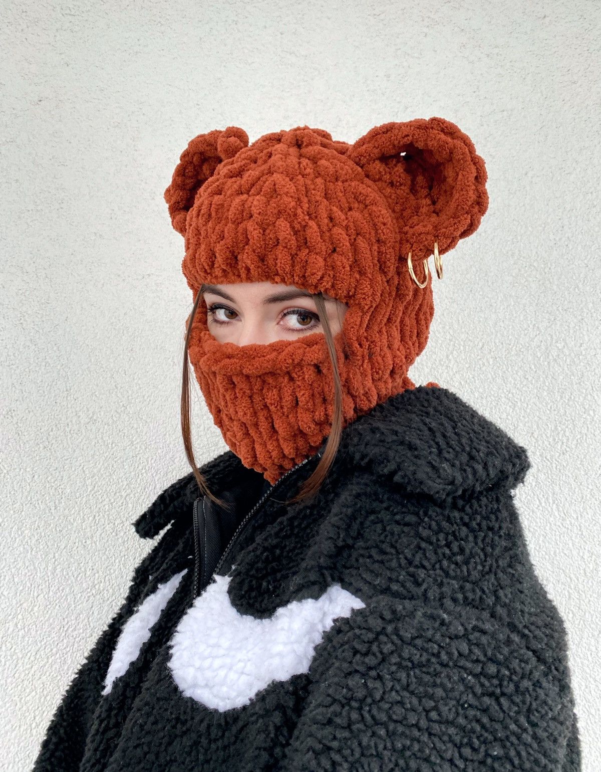Japanese Brand × Streetwear Bear ski mask . Ears balaclava . Winter hat ...
