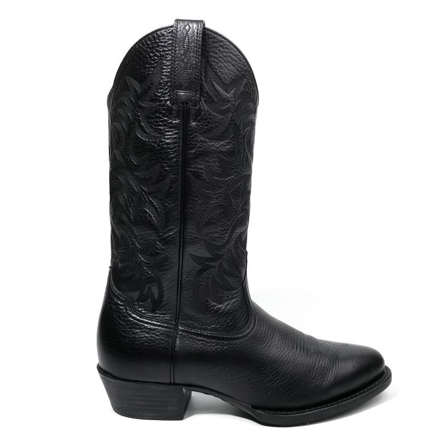 Ariat Ariat ATS Black Deertan Heritage R Toe Western Boots | Grailed