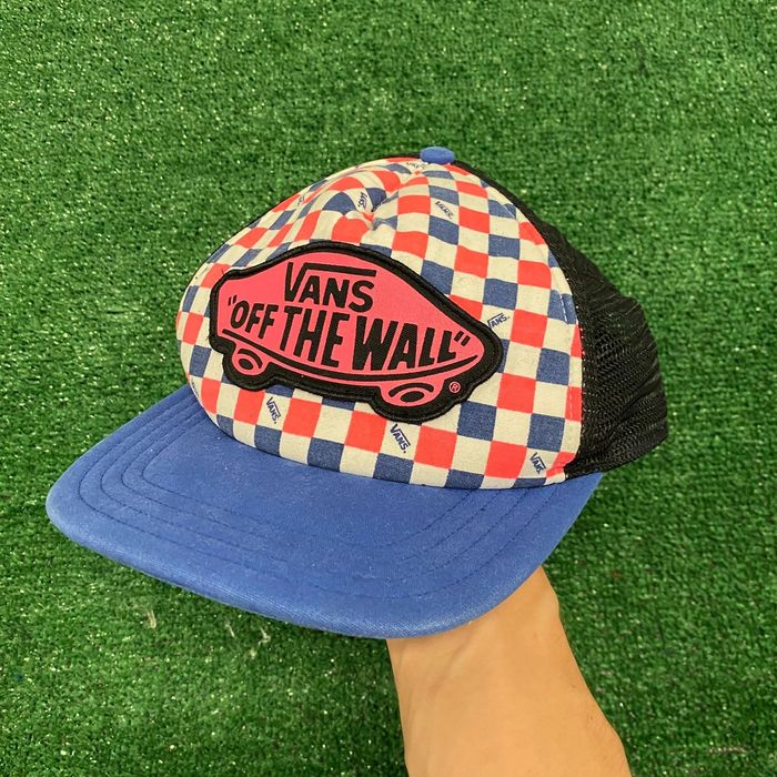 Vintage Vintage Vans Checkered Skater Trucker Hat | Grailed