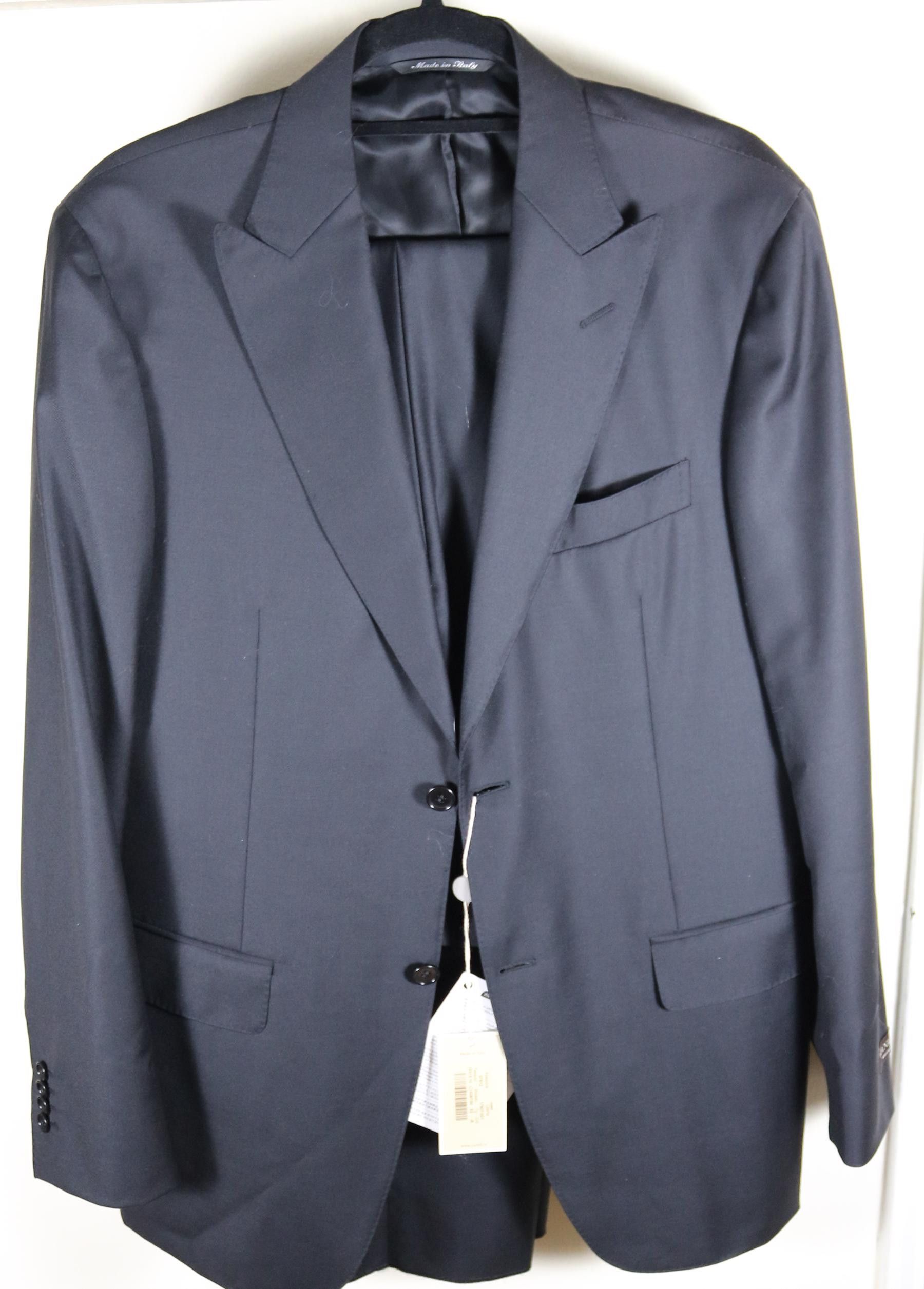 Canali Canali Classic Fit Wool Suit Size 52 / 42 Brand New Black | Grailed