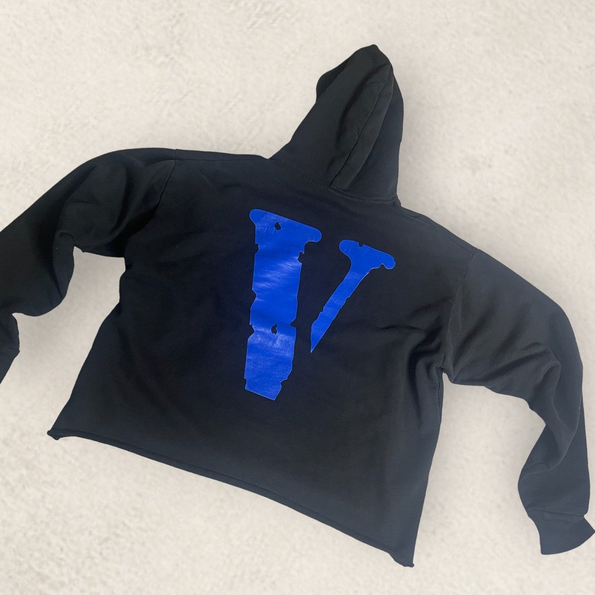 Vlone Blue and white Vlone staple hoodie | Grailed