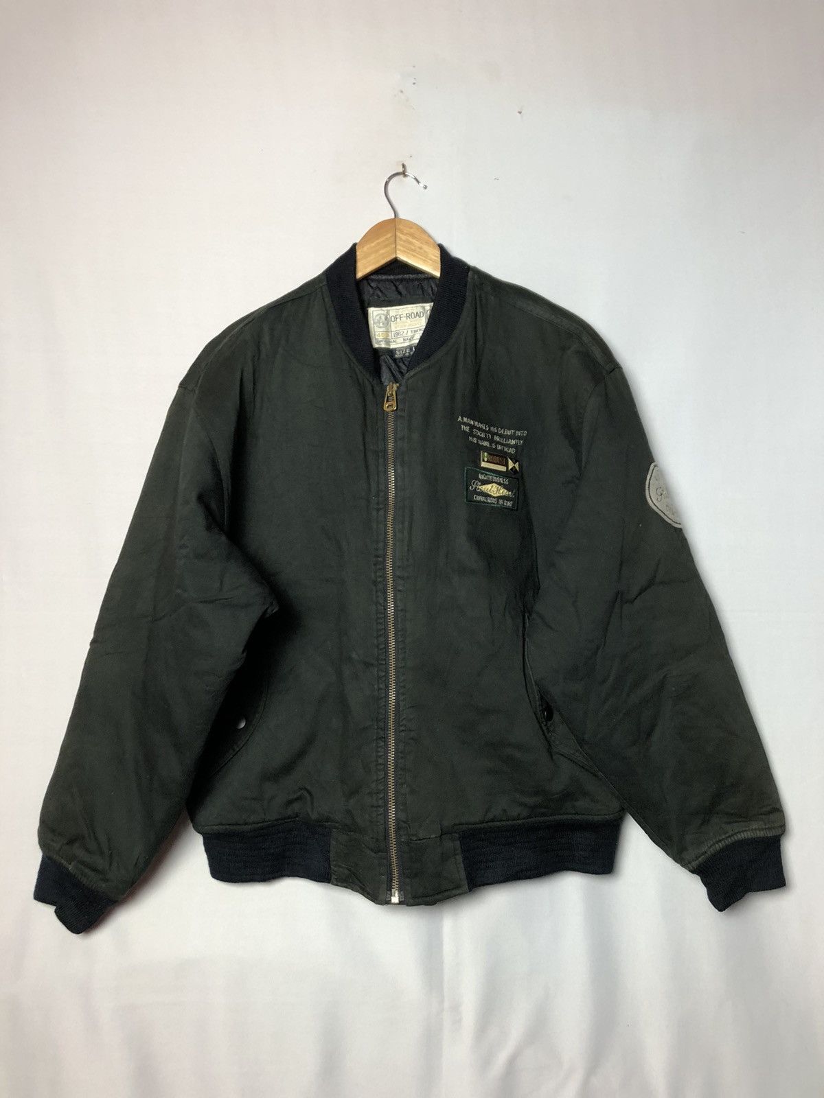 Vintage Navy Down Green Canvas Bomber jackets | Grailed