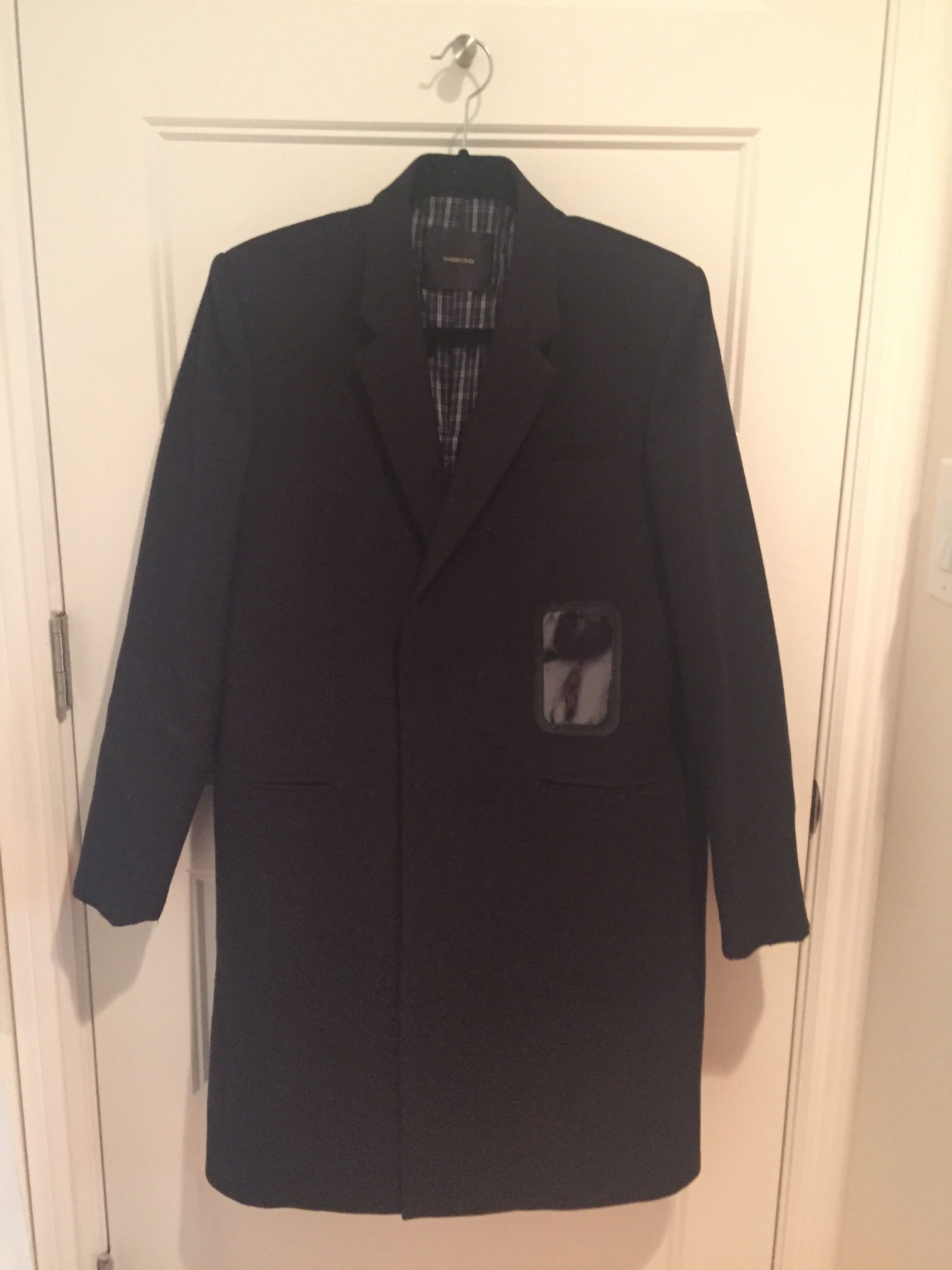 Undercover BLK Ghost Hand Print Wool Coat | Grailed