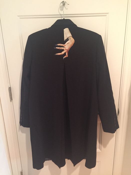 Undercover BLK Ghost Hand Print Wool Coat | Grailed