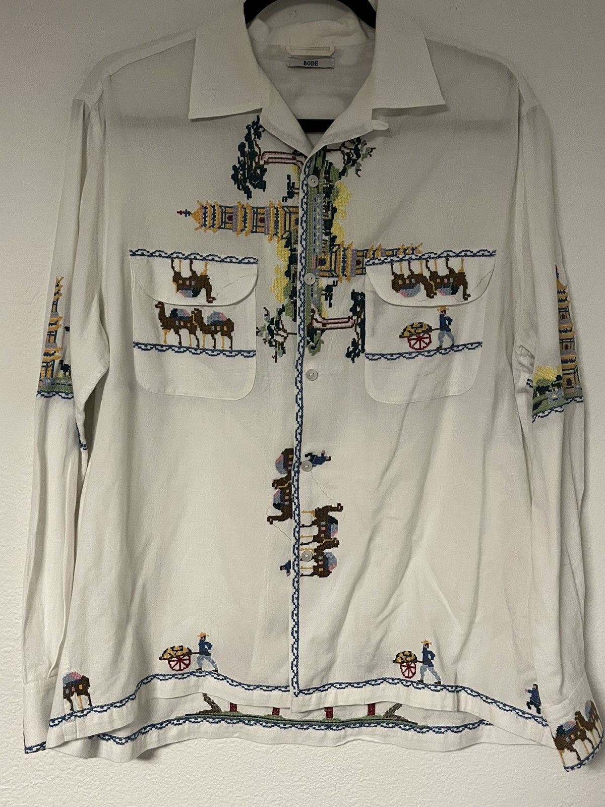 Bode Bode 2018 Pagoda scene shirt | Grailed