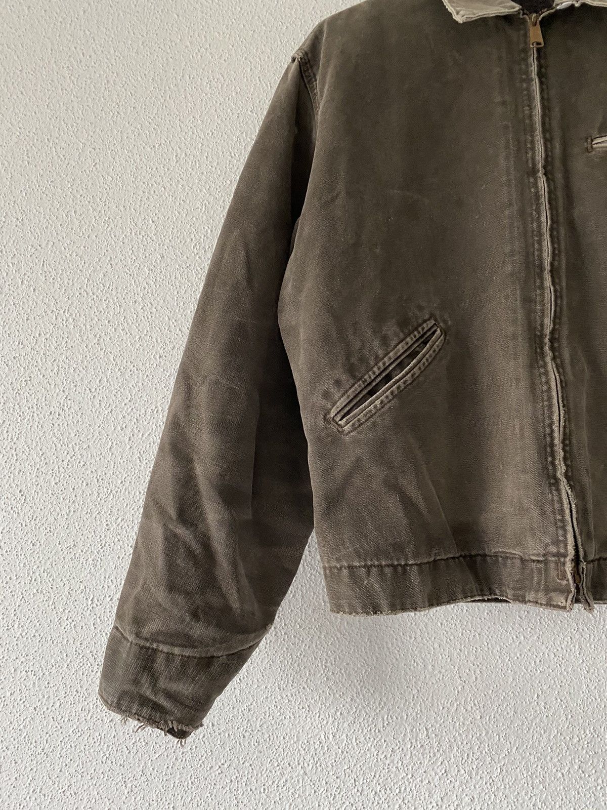 Carhartt J97 TMB Blanket-Lined Sandstone Duck Detroit Jacket, Timber | Grailed