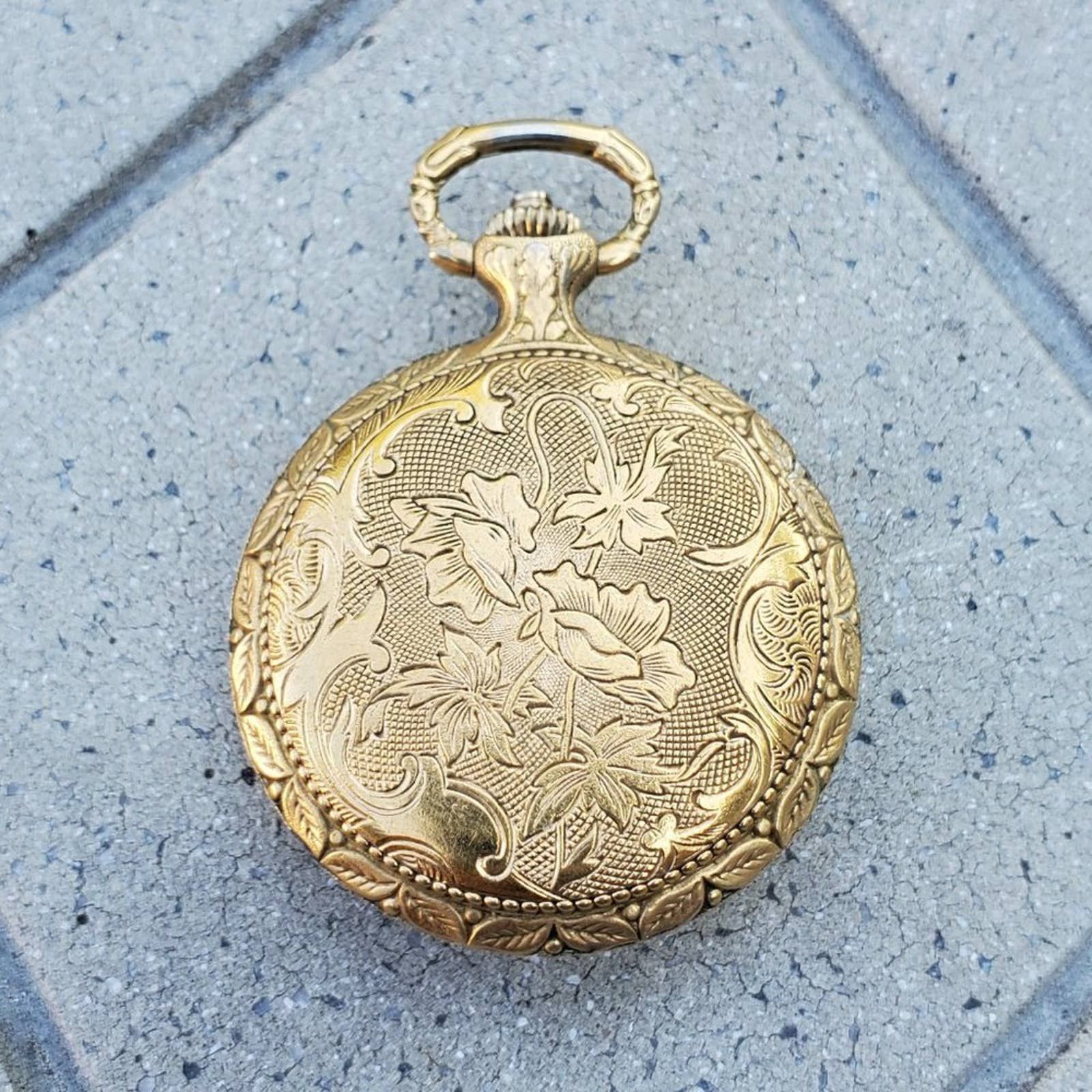Vintage Ever Swiss 17 Jewels Victorian Revival Portrait Pocket Watch ...