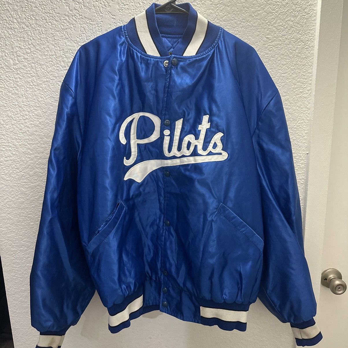 Vintage Vintage butwin varsity jacket blue anchorage glacier Pilots ...
