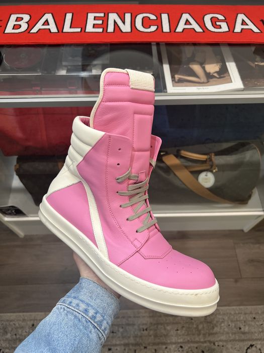 Rick Owens Rick Owens Pink Geobaskets | Grailed