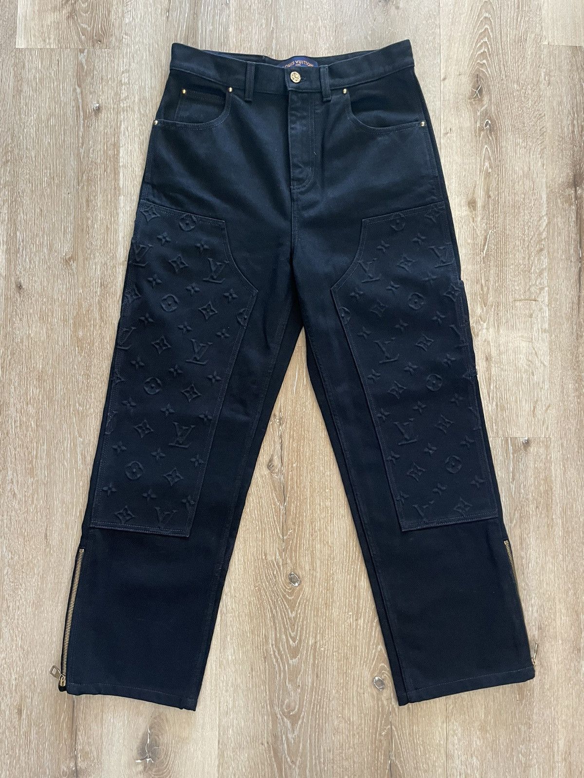 Louis Vuitton Monogram Double-Knee Carpenter Work Pants | Grailed
