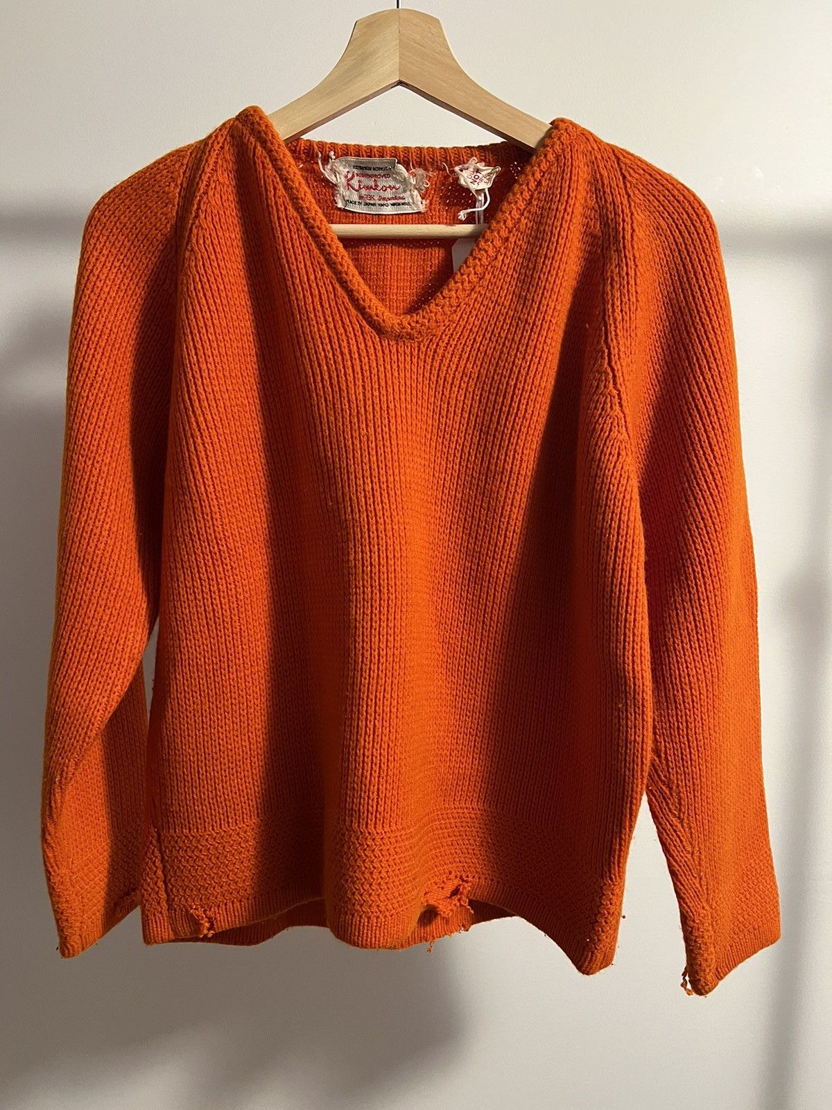 Vintage 60s Kimlon Hand-Knit Sweater | Grailed
