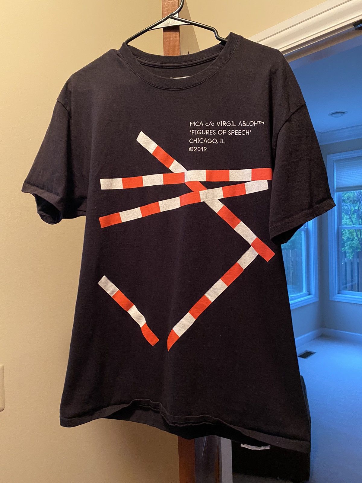 Champion × Virgil Abloh MCA Figures of Speech Lines Tee | Grailed