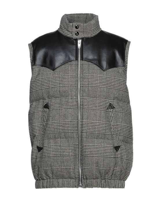 Celine Prince of Wales Puffer Jacket with Leather Detail | Grailed