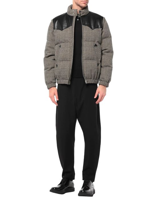 Celine Prince of Wales Puffer Jacket with Leather Detail | Grailed