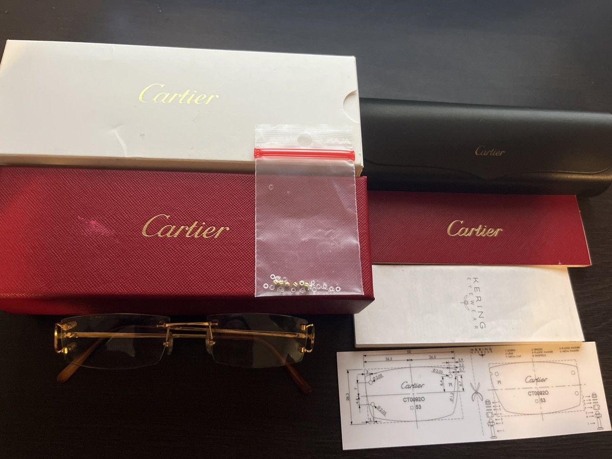 Cartier Authentic Cartier Big C Picadilly Gold Glasses CT0092O | Grailed