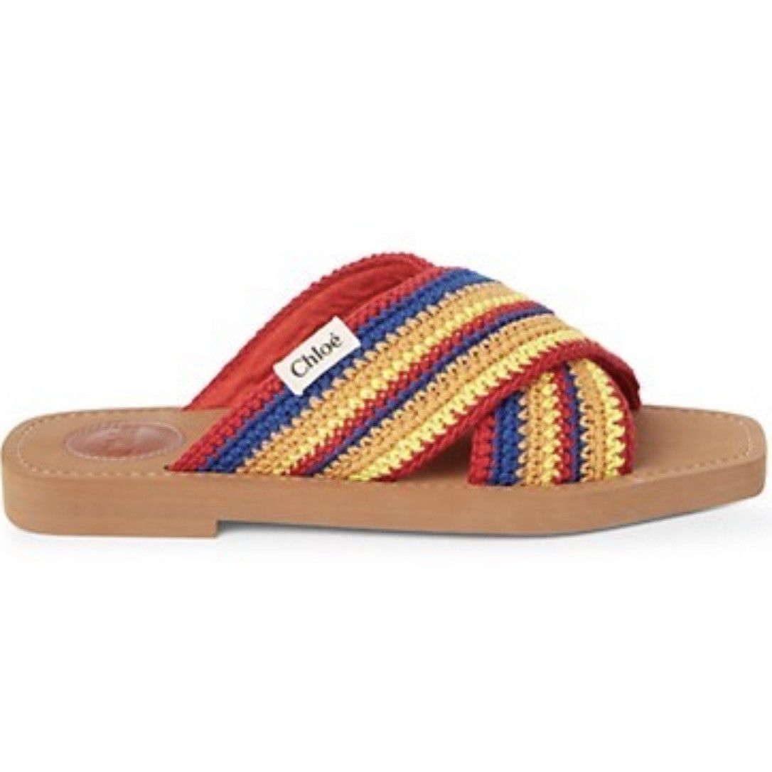 Chloe New-like Chloé Woody Crossover Crochet Slides | Grailed