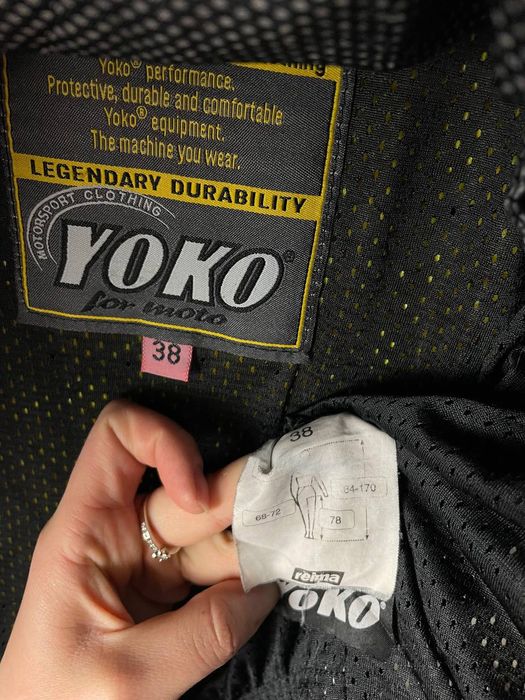 Racing Vintage YOKO Racing Motorcycle Jacket Gore-Tex Black Armour ...