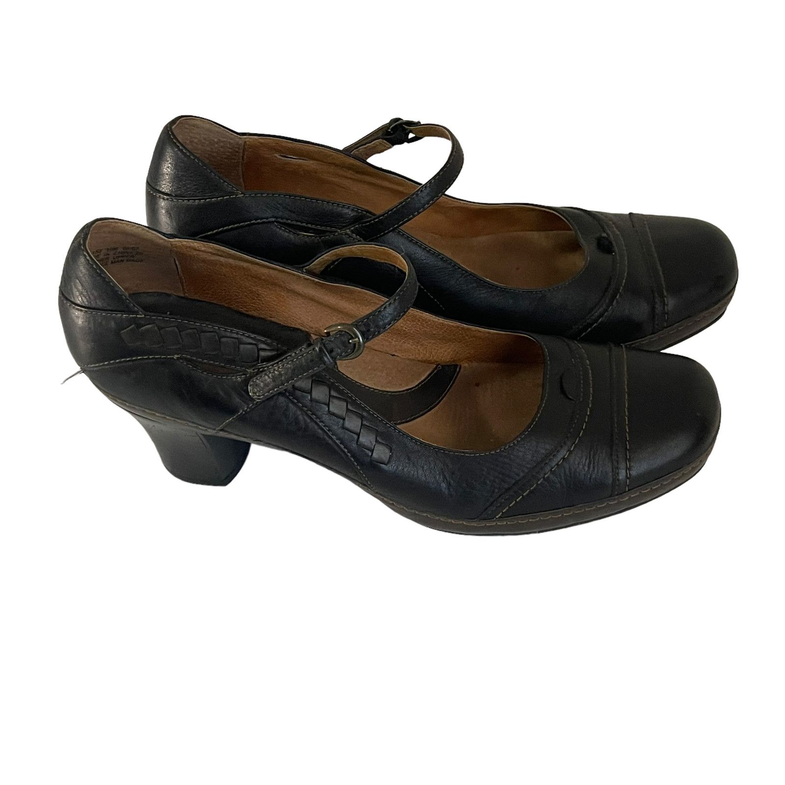 Clarks Clarks Artisan Black Leather MaryJane Heel Pump Academia | Grailed