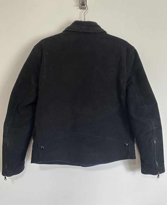 Sandro Sandro Moleskin Shearling Sherpa Lined Biker Jacket | Grailed