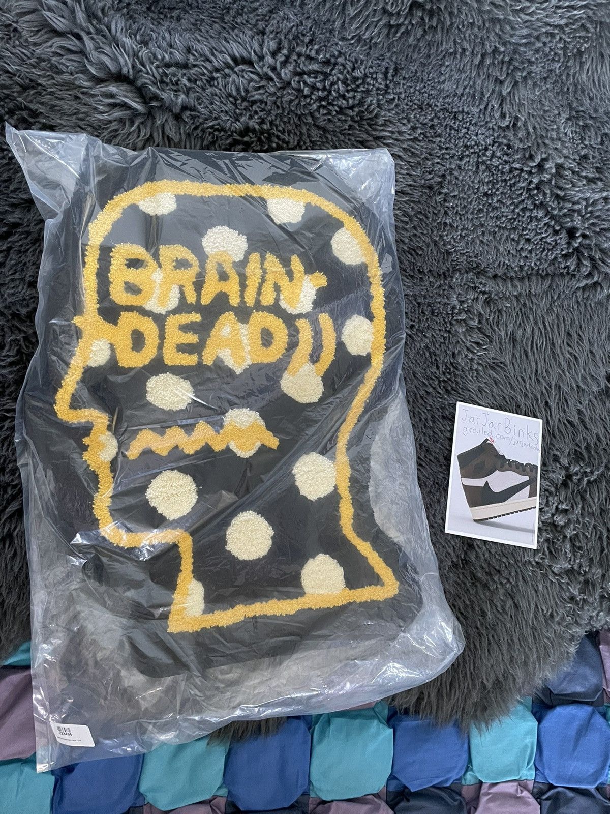 Brain Dead Brain Dead Poka Dot logo Rug yellow made in Japan | Grailed