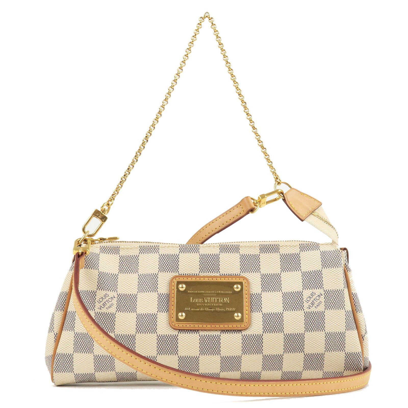 Louis Vuitton Authentic Louis Vuitton Damier Azur Eva Chain 2Way Bag ...