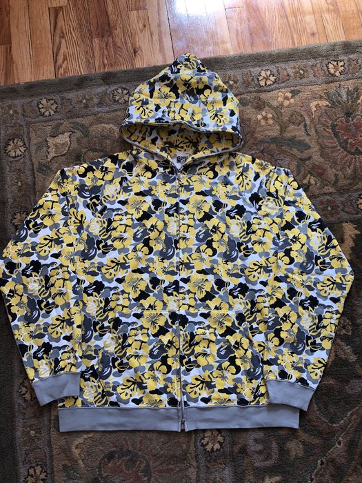 Bape 2006 Bape hibiscus floral Camo full zip hoodie | Grailed