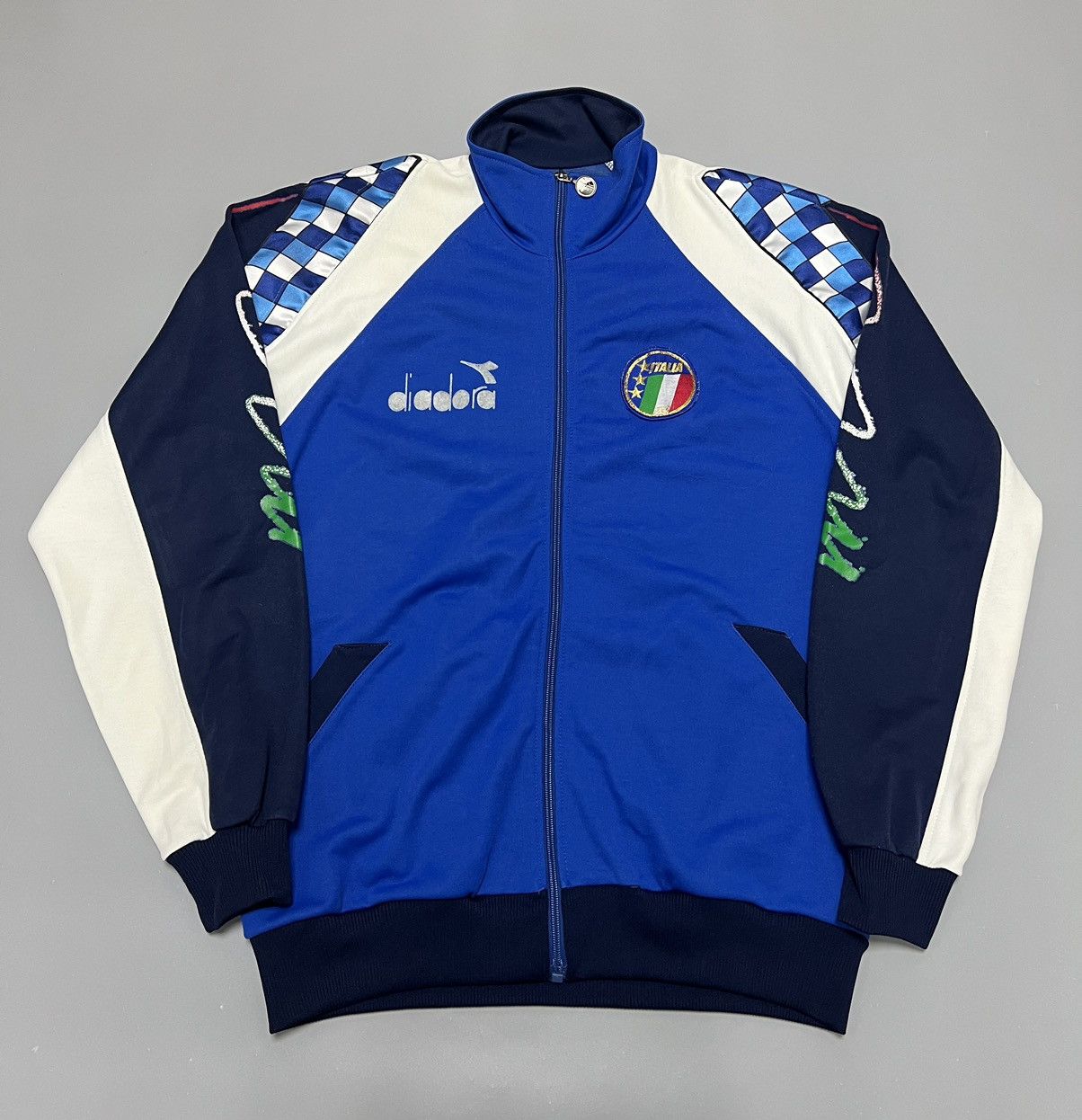 Diadora × Retro Jacket × Vintage Vintage 90s Diadora Italy Football ...