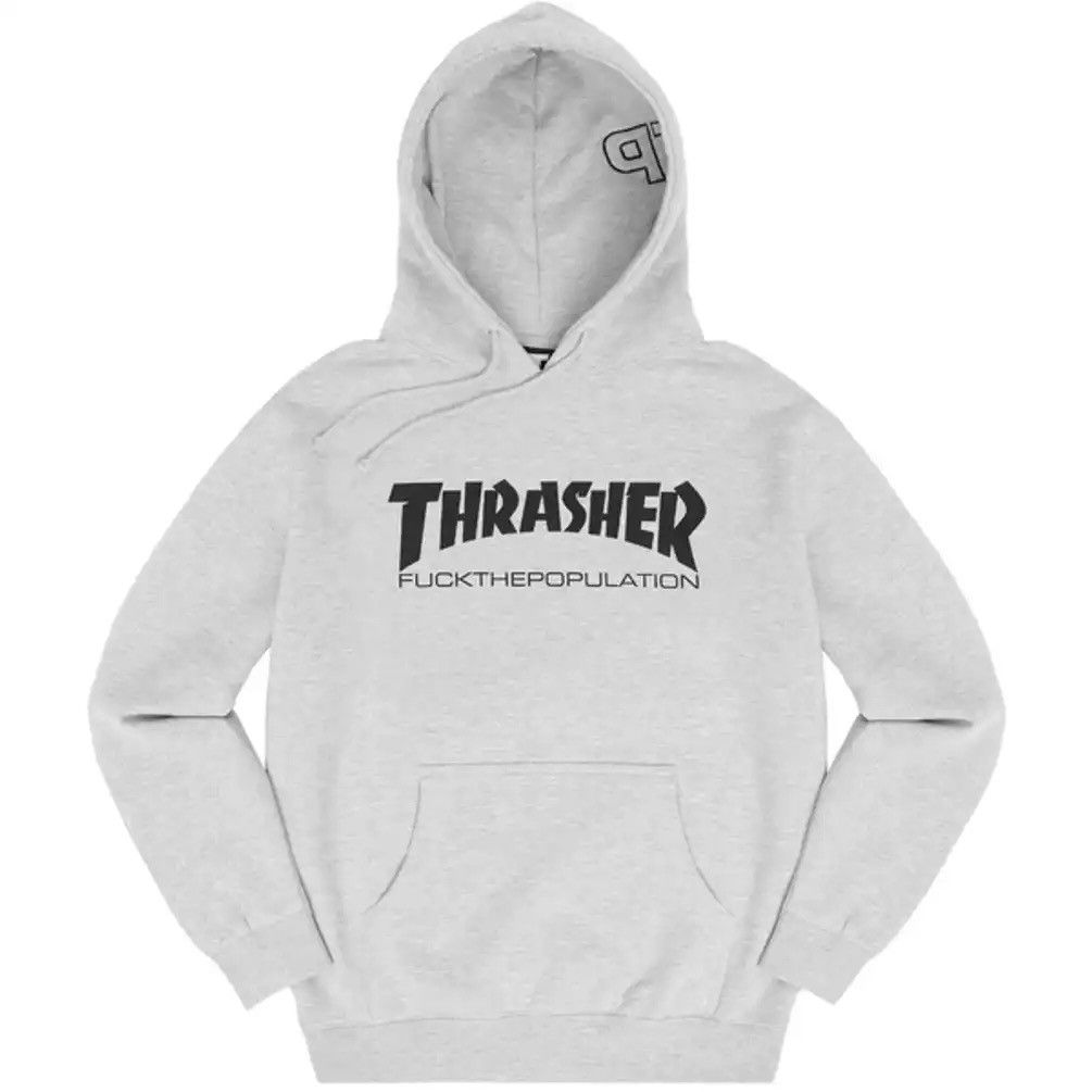 Fuck The Population Ftp x Thrasher Logo Pullover | Grailed