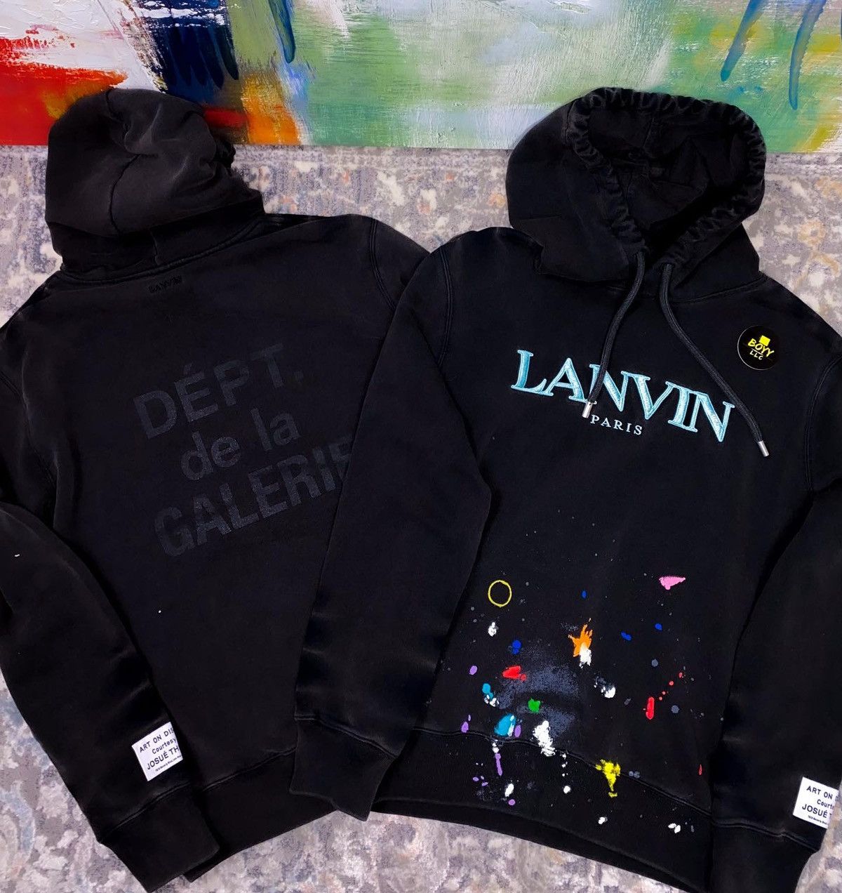 Gallery Dept. Gallery dept x Lanvin paint splatter hoodie | Grailed
