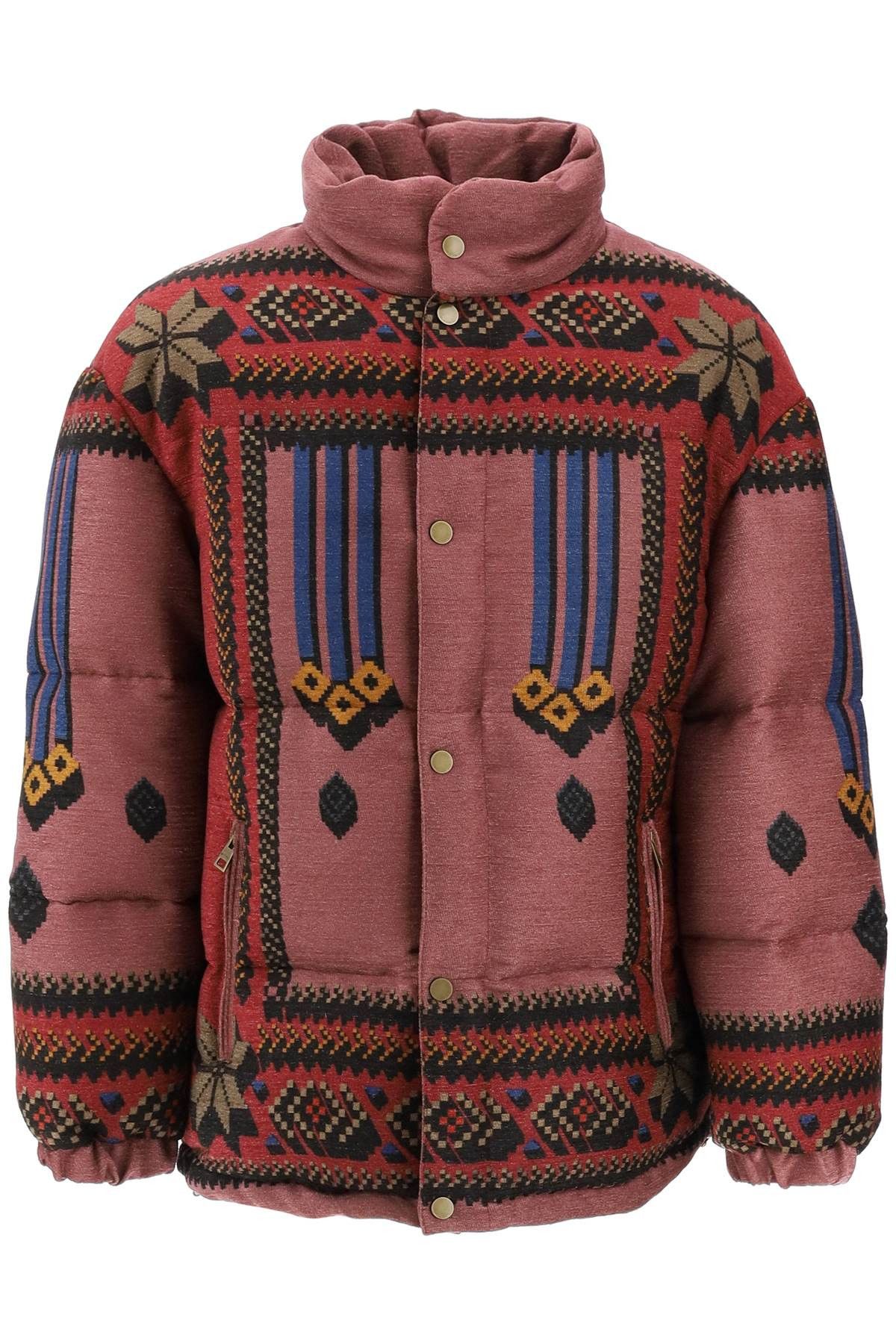 Etro Etro oversized puffer jacket with geometric pattern | Grailed