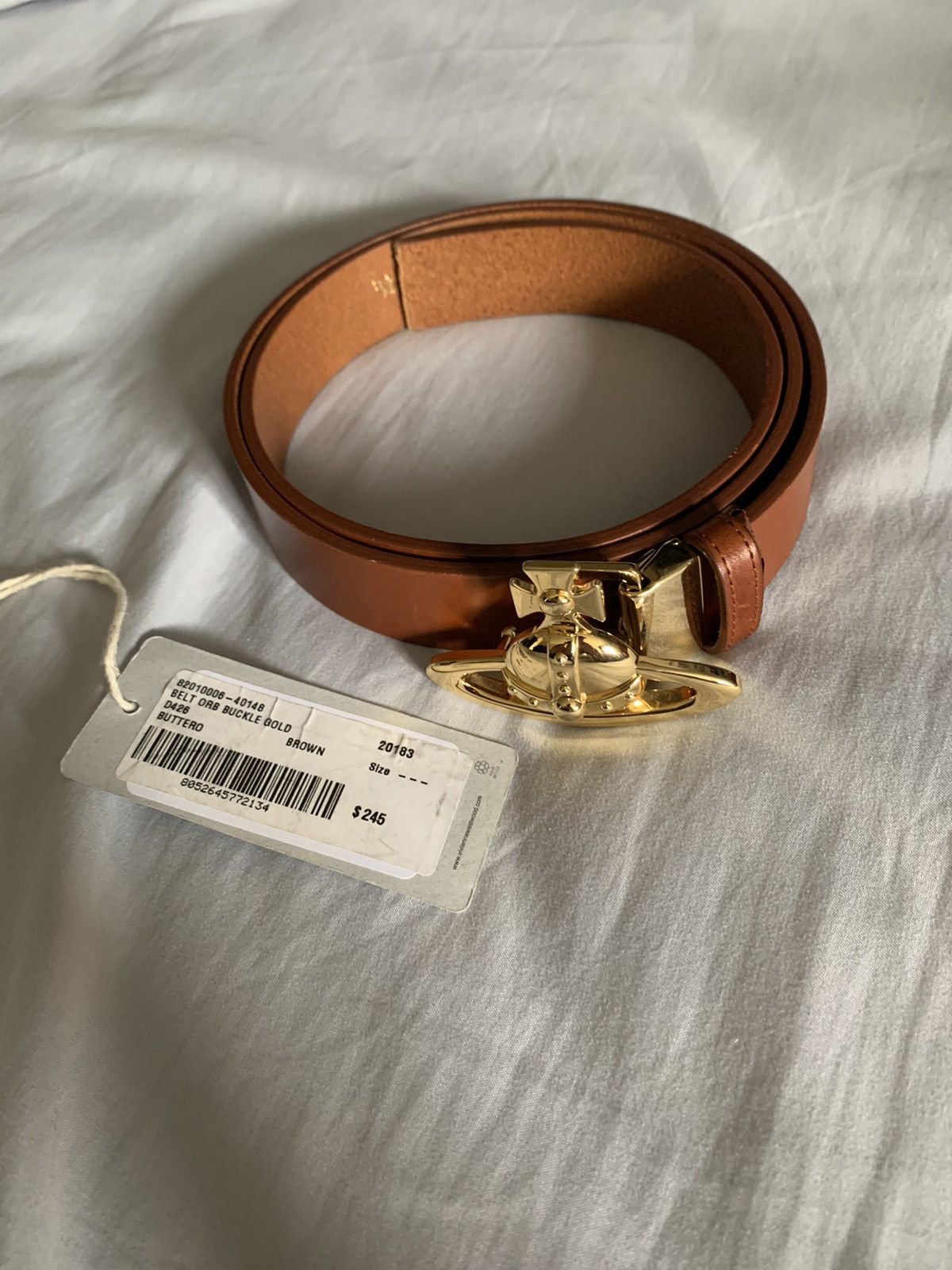 Vivienne Westwood Gold Orb Buckle Belt | Grailed