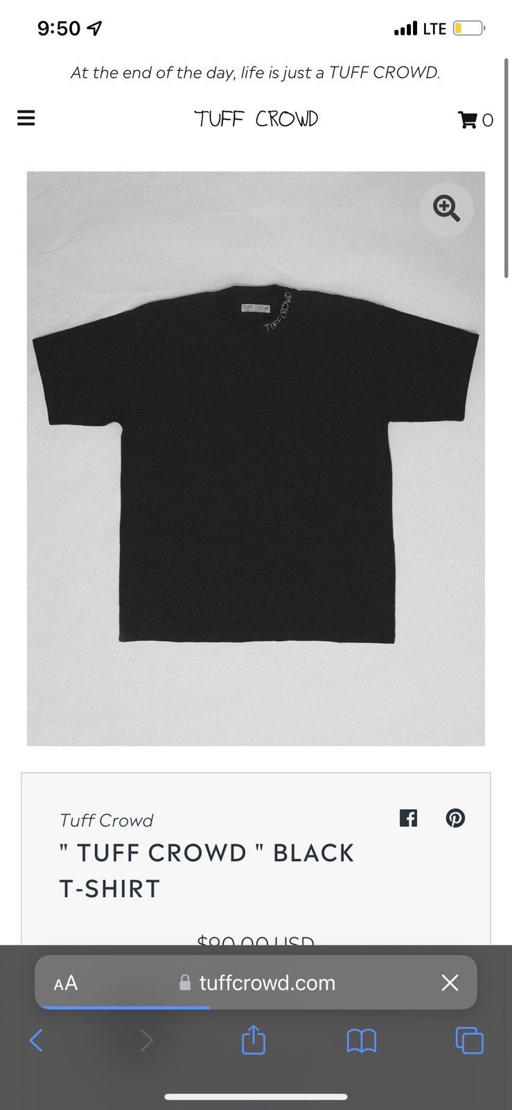 Tuff Crowd Tuff Crowd Black T-shirt | Grailed