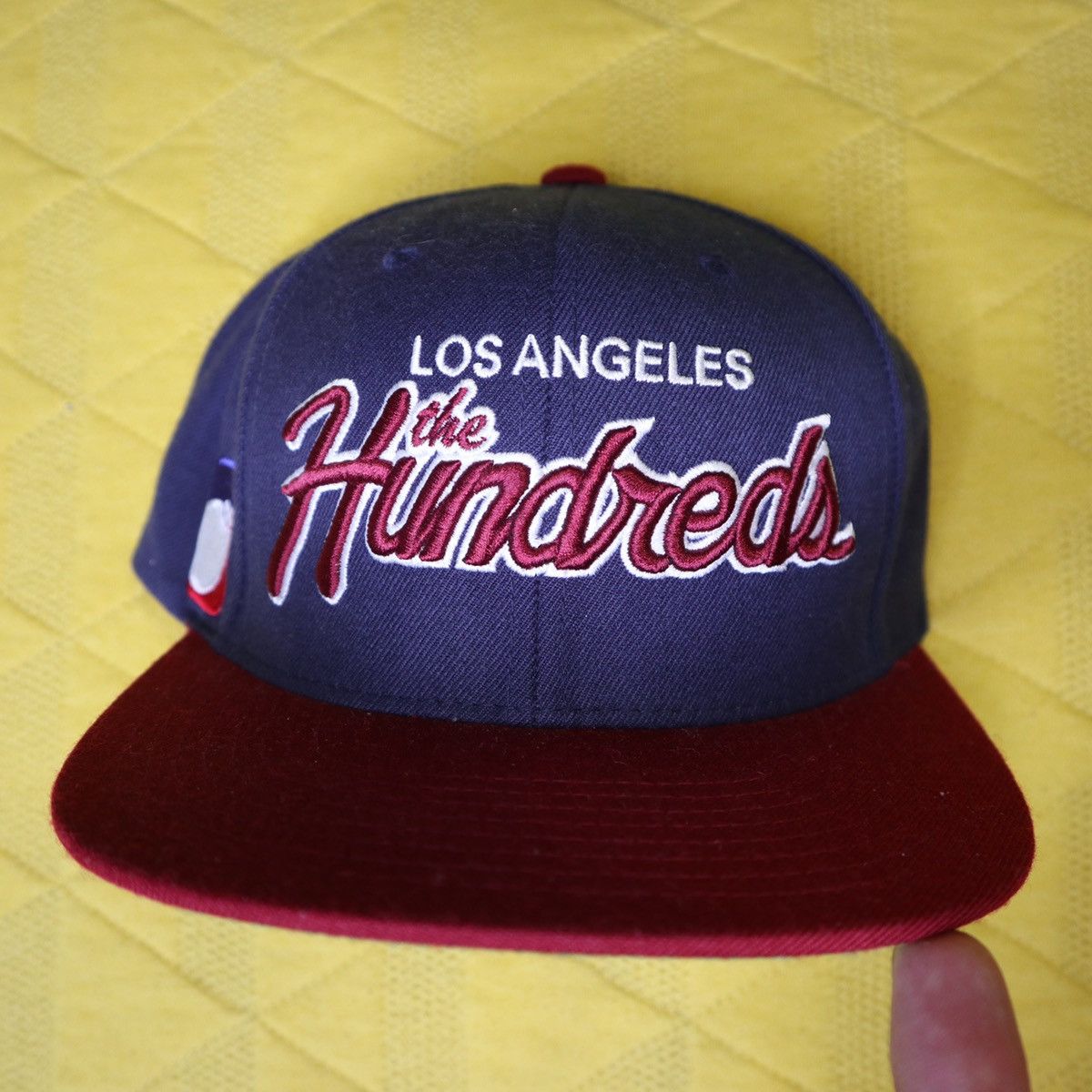 The Hundreds The Hundreds Los Angeles Script SnapBack Hat Atom Bomb ...