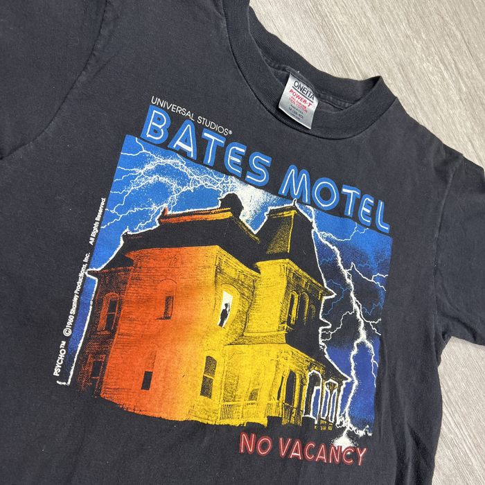 Vintage VTG Psycho Bates Motel T Shirt Universal Studios Oneita Tag ...