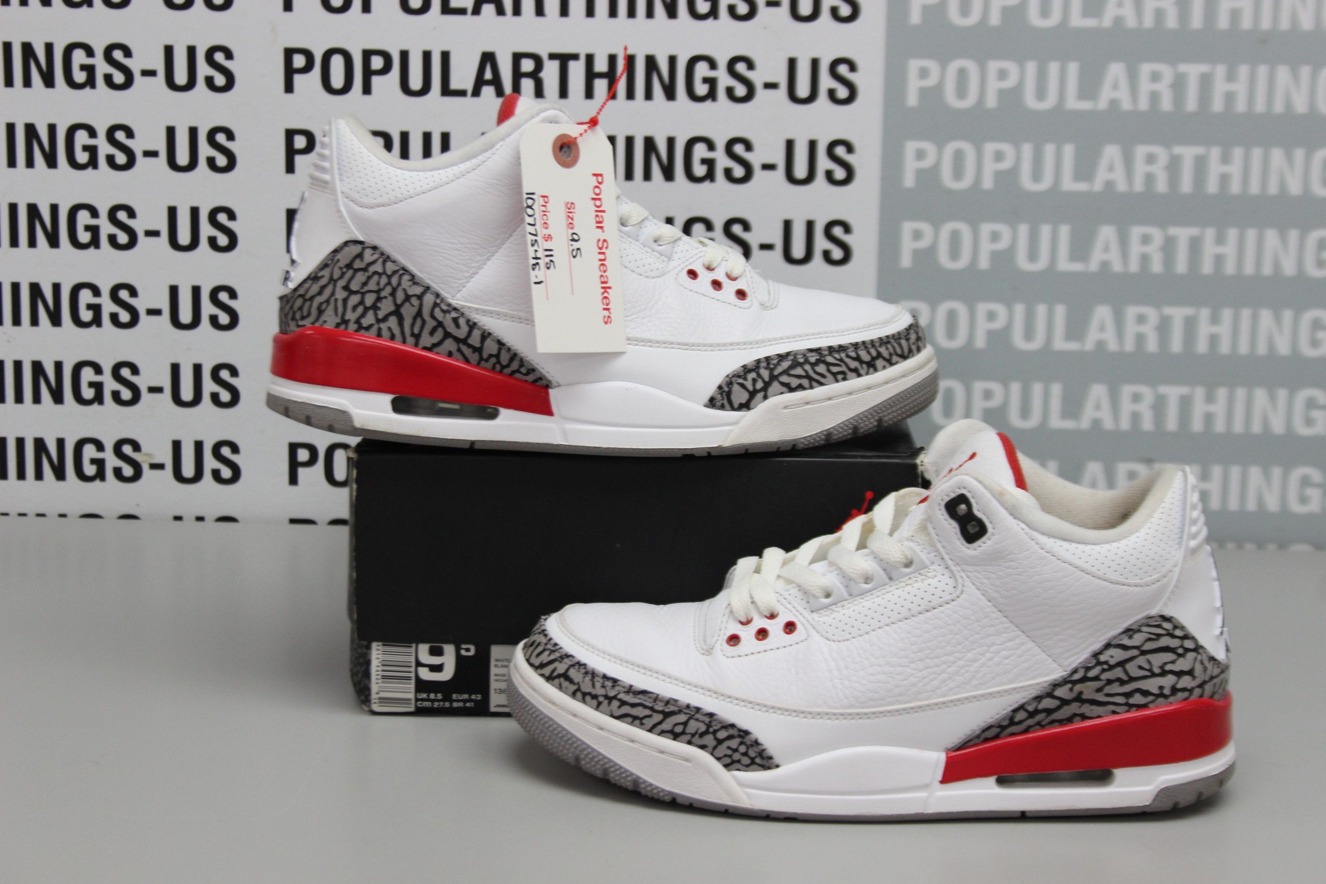 Jordan Brand Air Jordan 3 Retro Fire Red Sz 9.5 | Grailed