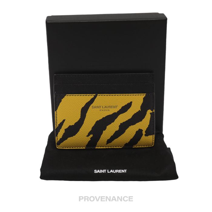 Saint Laurent Paris 🔴 Saint Laurent Paris SLP Cardholder Wallet - Tiger ...