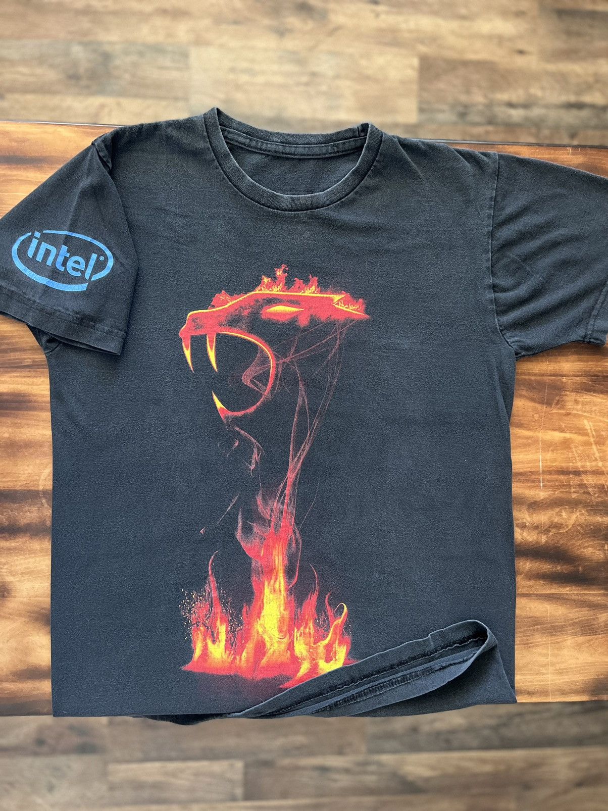 Streetwear 2000s Gaming Computer Intel Faded T-shirt | Grailed