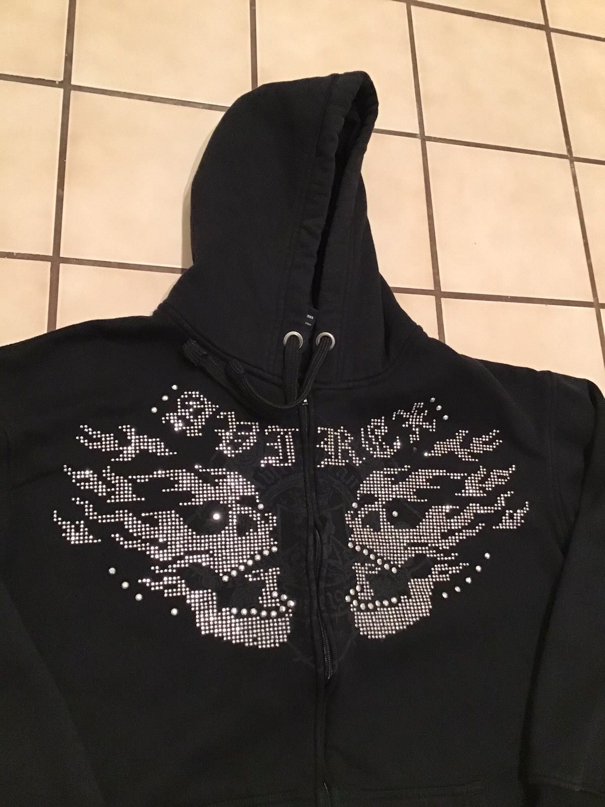 Avirex × Vintage VTG Avirex Flame Head Skull Studded Goth Punk Rock ...