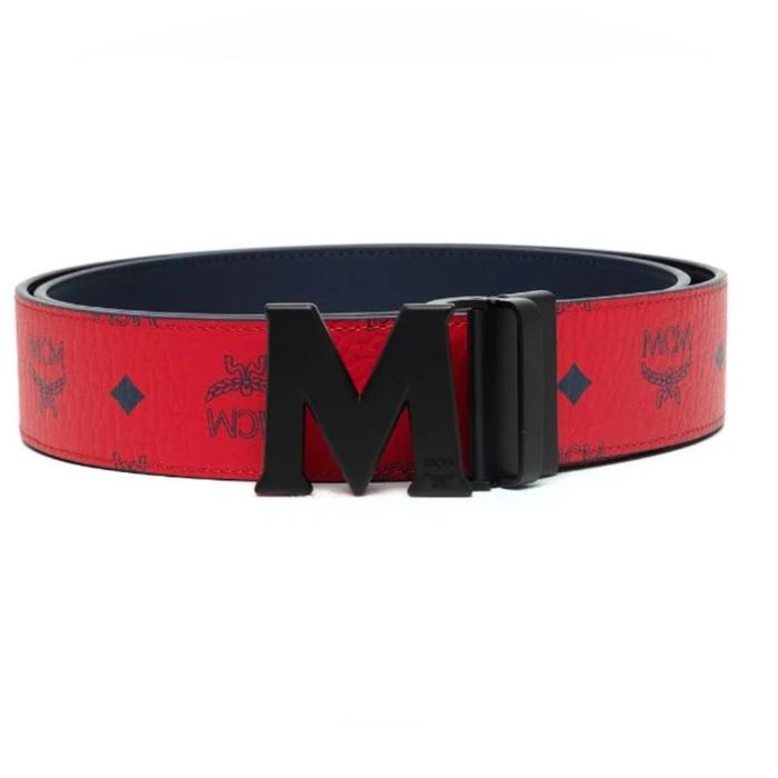 MCM MCM reversible Claus Matte Red monogram Belt Men’s. $350 | Grailed