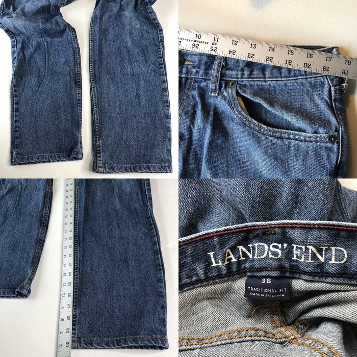 Vintage Lands End Jeans Adult 36 Traditional Fit Blue Inseam 30” Mens ...