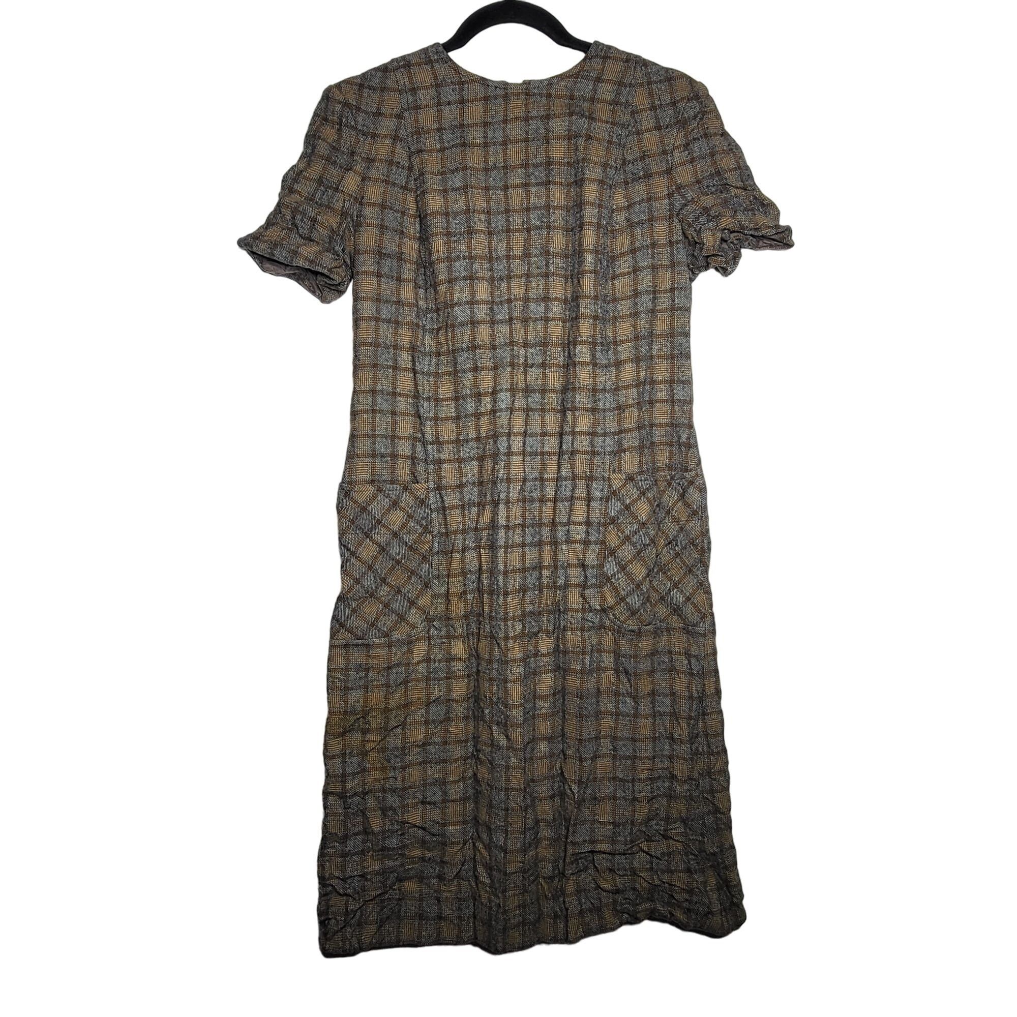 Pendleton × Vintage Vintage 70's Pendleton Brown Plaid Dress with ...