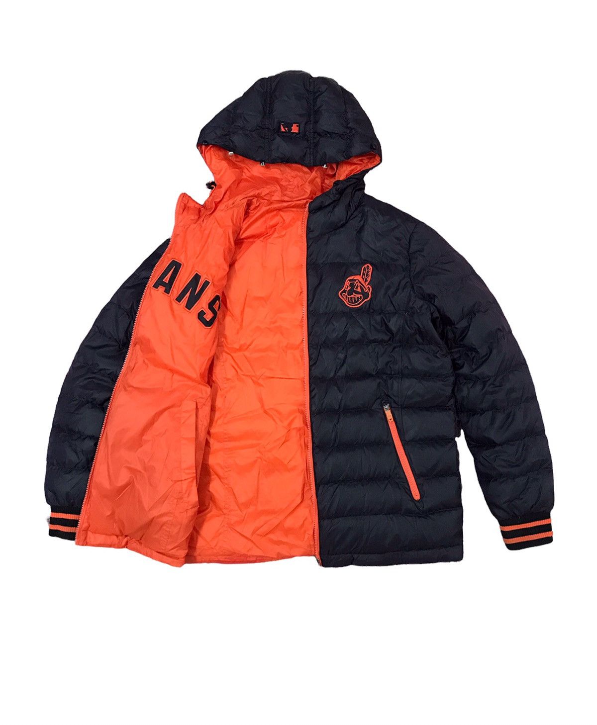 MLB Vintage Cleveland Indians Reversible Puffer Jacket MLB Rare | Grailed