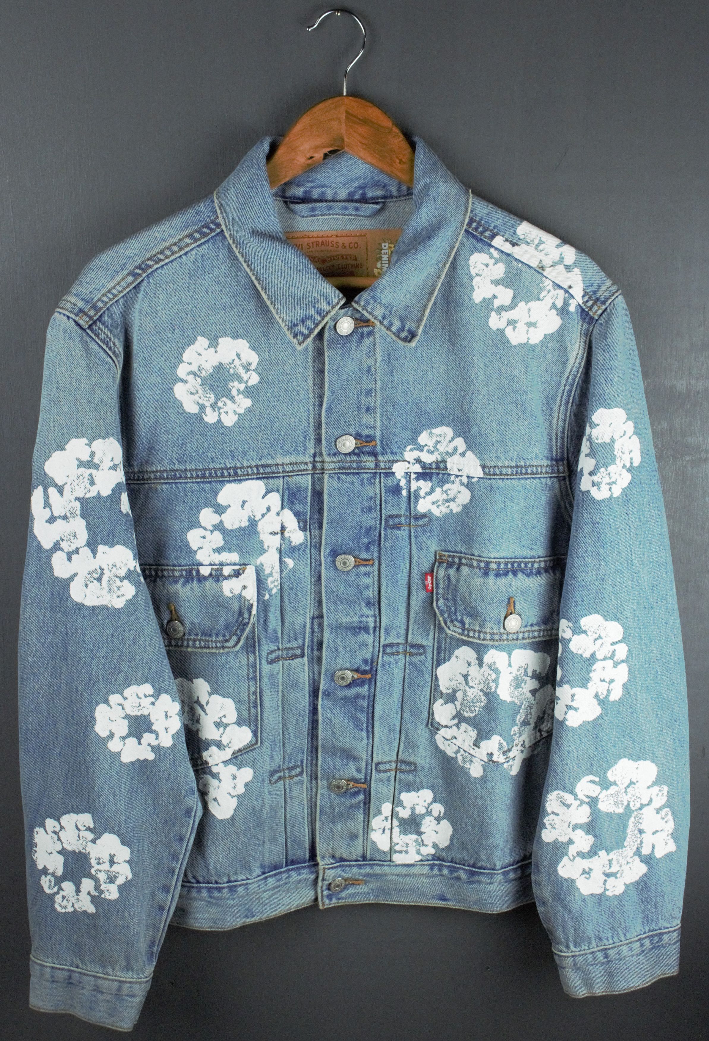 DENIM TEARS × Levi's Denim Tears Wreath Jean Jacket | Grailed