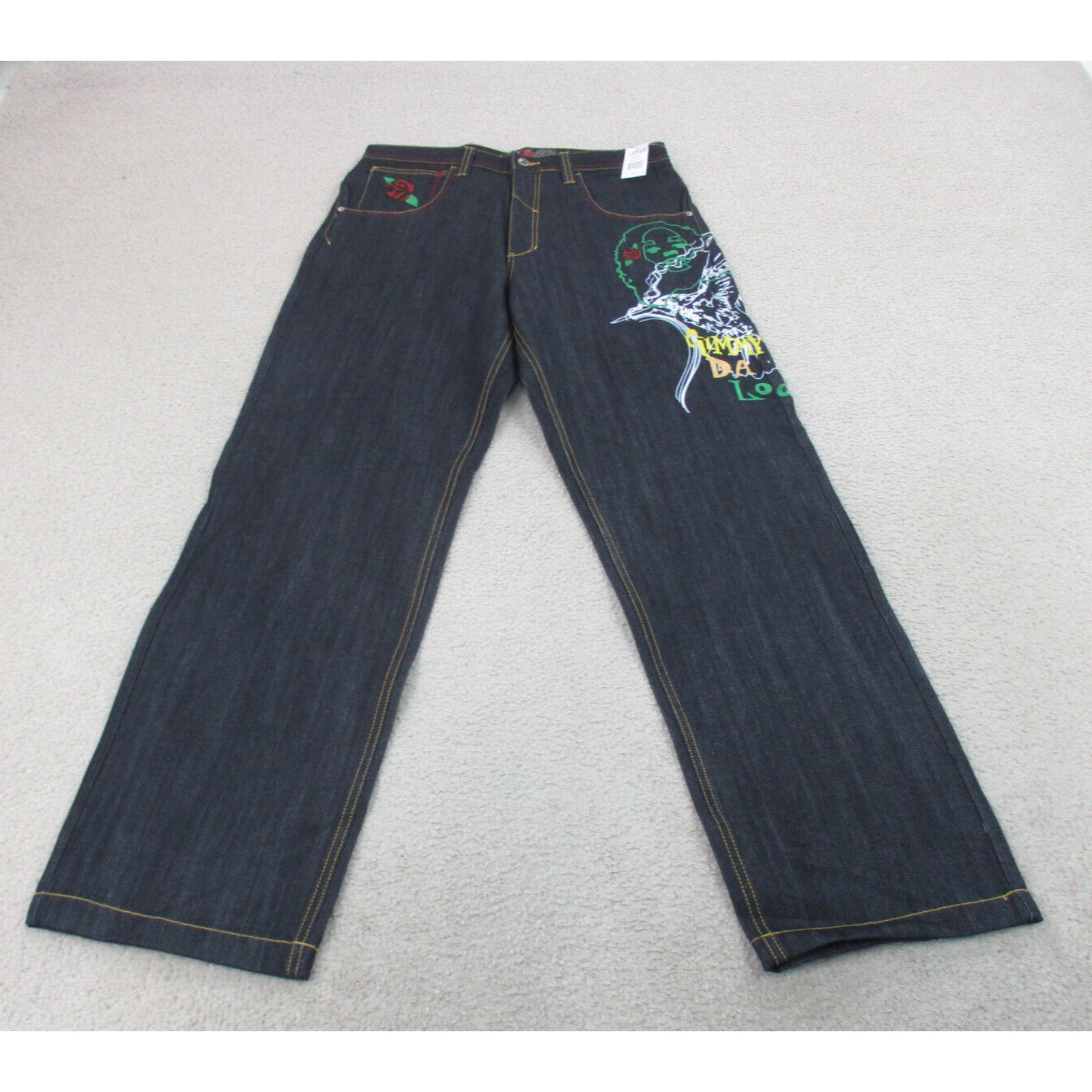 Vintage VINTAGE Lot 29 Jeans Mens 36 Blue Green Denim Loot Baggy Hip ...